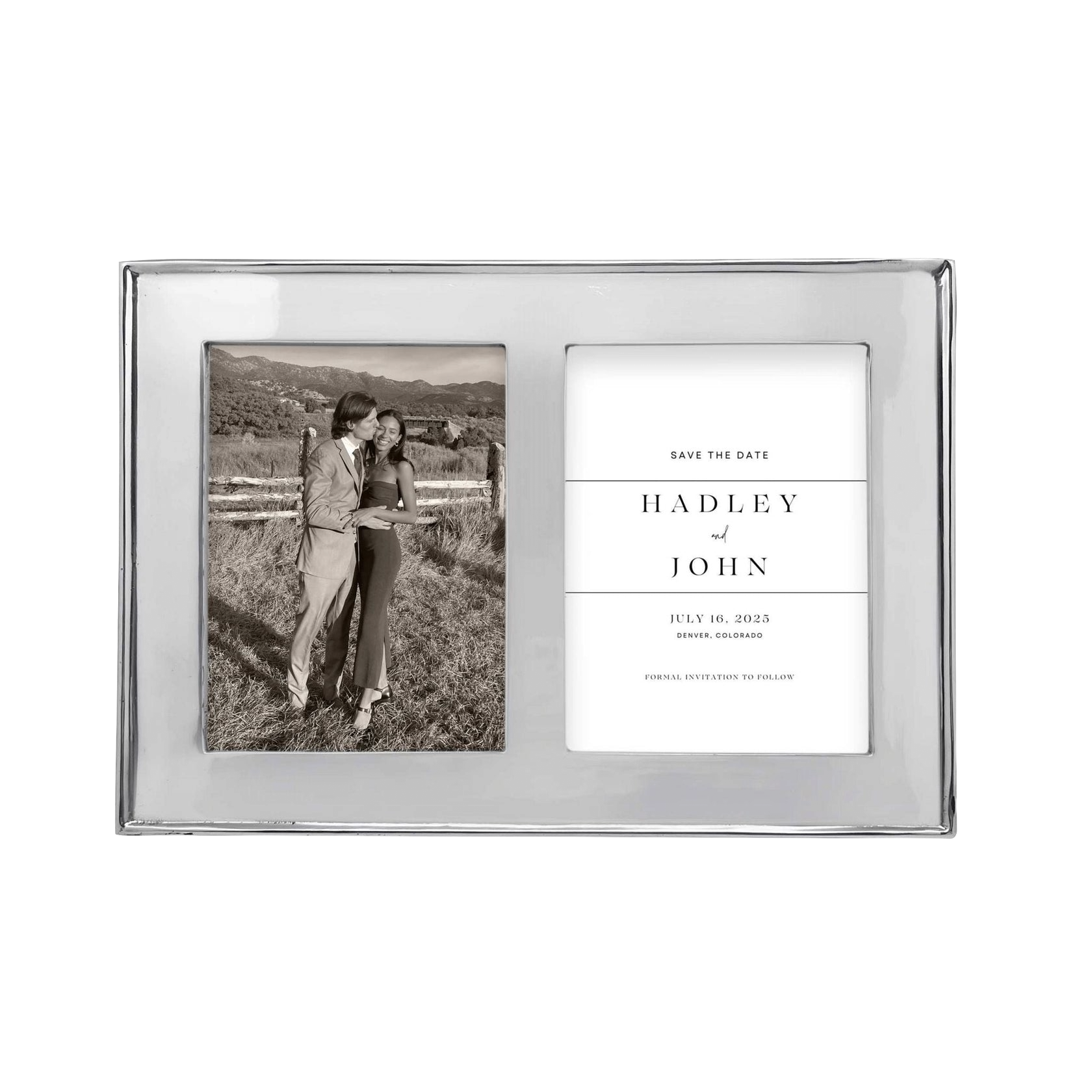 SIGNATURE 5X7 ENGRAVABLE DOUBLE FRAME