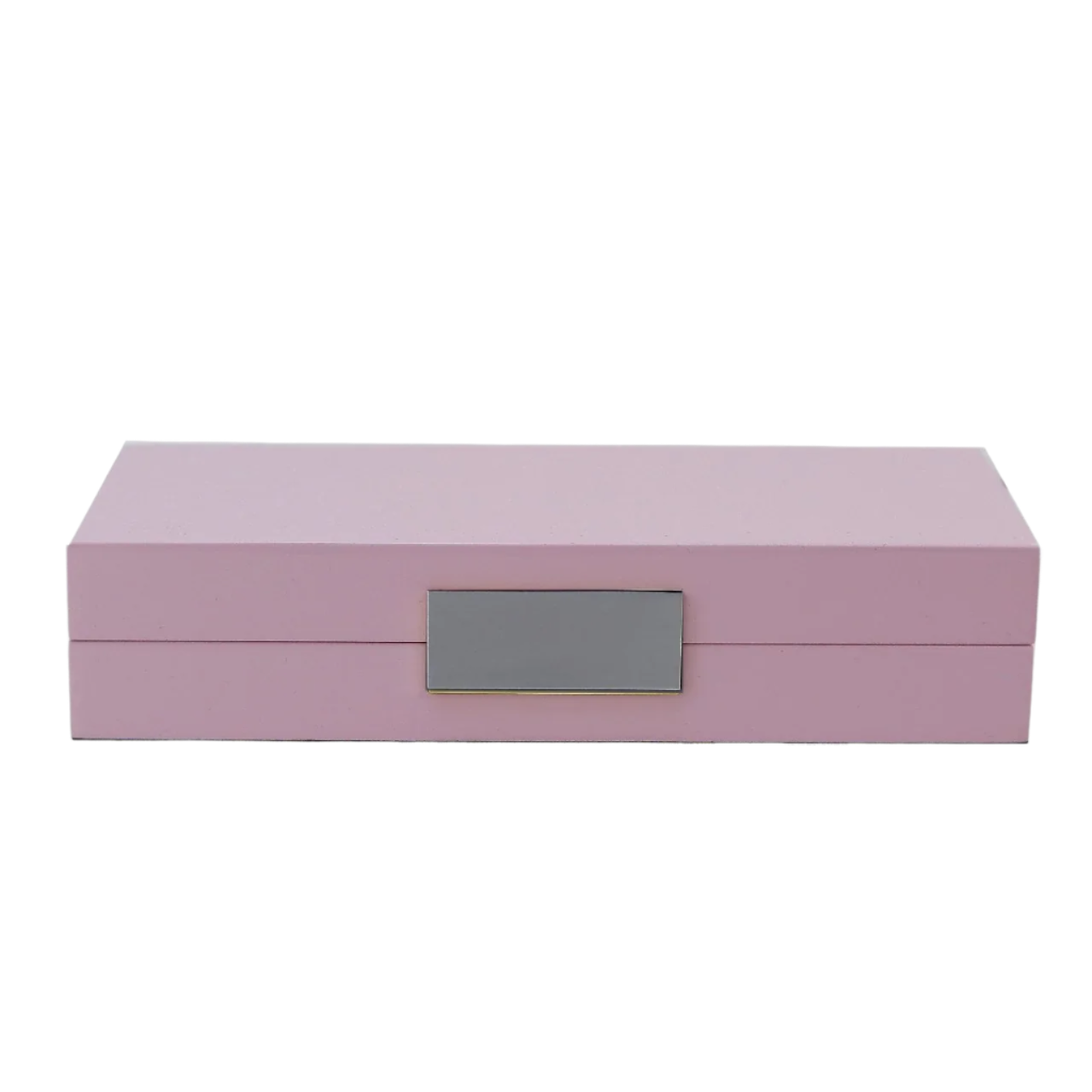 Pink Lacquer Box With Silver
